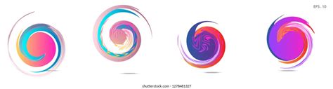 Set Different Motion Dynamic Blob Wave Stock Vector Royalty Free