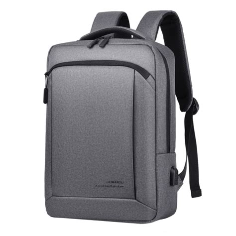 Oumantu 9007 비즈니스 노트북 배낭 외부 Usb 포트 어두운 회색와 대용량 Schoolbag 대용량 Schoolbag