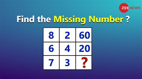 Missing Number Maths Puzzle With Answer Can You Fill The Correct Number Of This Puzzle In Just