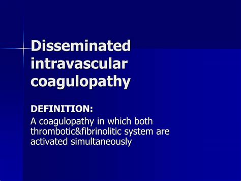 Solution Obgyne Lecture Notes Disseminated Intravascular Coagulopathy