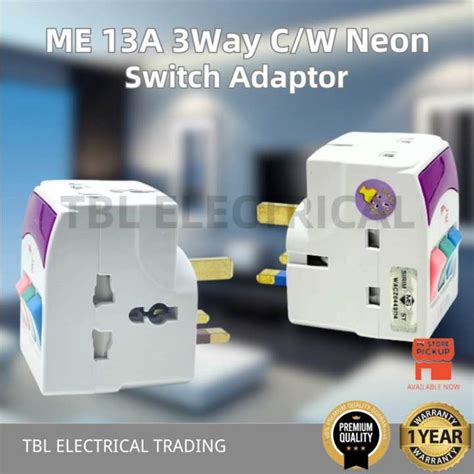 🔥sirim🔥me 13a 3 Way Adaptor 3 Way Multi Adaptor Extension Socket With