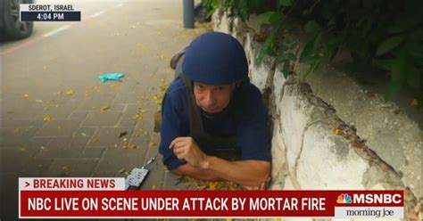Nbc Reporter Richard Engel Forced To Take Cover From Rocket Fire In Israel