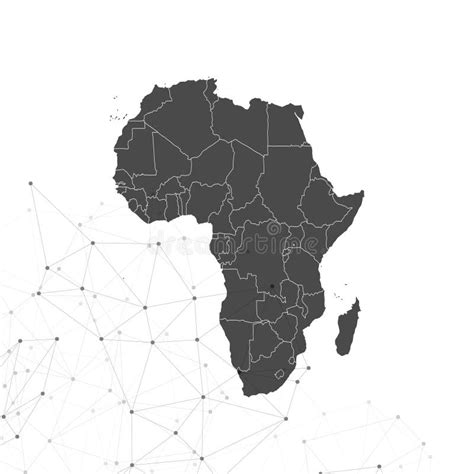 De Kaart Van Achtergrond Afrika Vector Illustratie Voor Vector