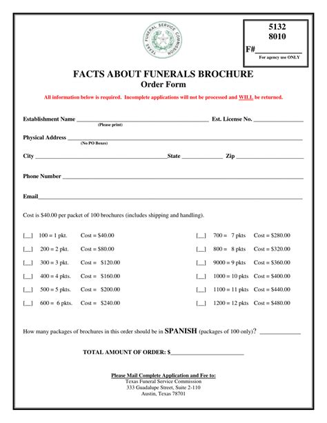 Funeral Planning Declaration Template