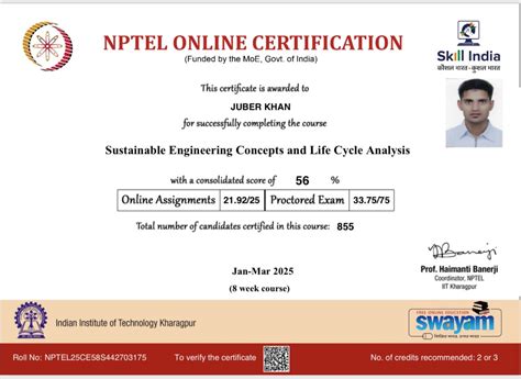 Nptel Swayam Skillindia Iitmadras Civilengineering Sustainability