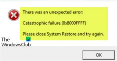 Fix System Restore Error X Ffff Catastrophic Failure On Windows Hawkdive