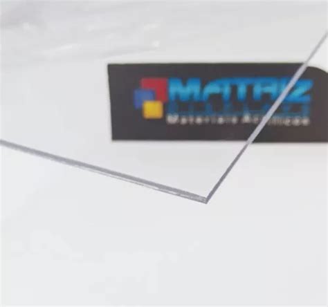 Placa Ps Poliestireno Cristal 80x40cm 1 5mm Espessura