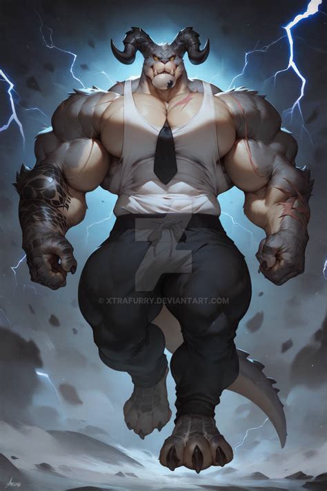 Open Deathclaw Male Anthro 3 By Xtrafurry On Deviantart
