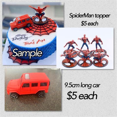 SpiderMan Cake Cupcake Topper Food Drinks Homemade Bakes On Carousell