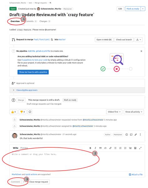 How To Discuss A Merge Request In Gitlab Knowledge Base Of Nfdi4ing