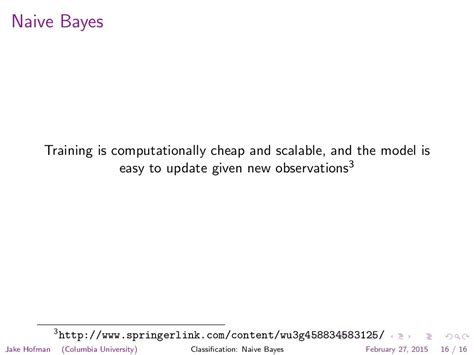 Modeling Social Data Lecture 6 Classification With Naive Bayes