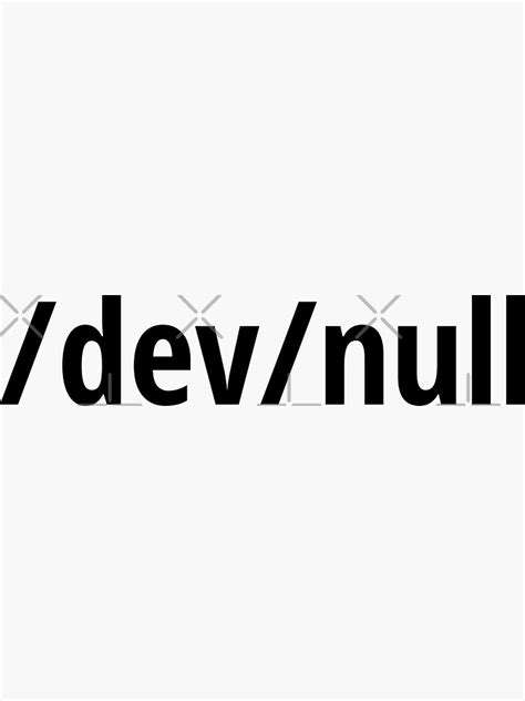 dev null funny computer geek design black text sticker for sale