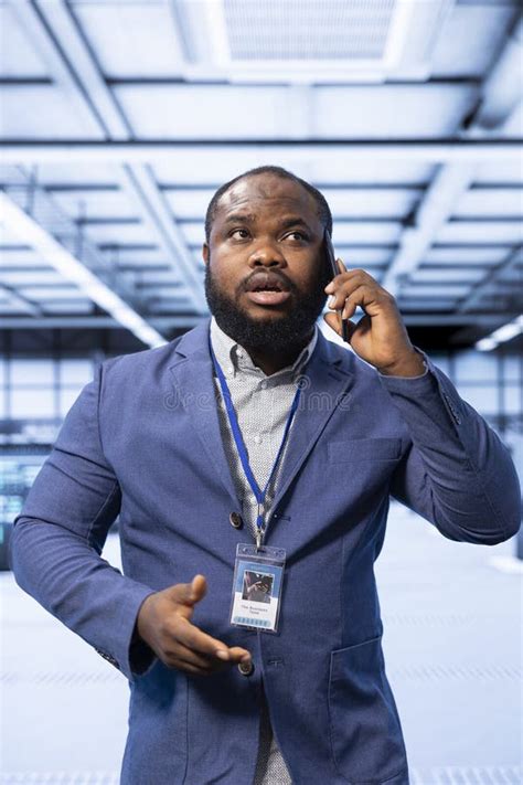 Management Executive Overseeing Operations In Cutting Edge Data Center