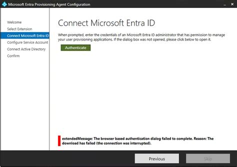 Microsoft Entra Provisioning Agent Configuration Error With Connect To
