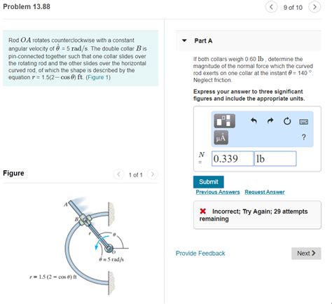 Solved Rod OA Rotates Counterclockwise With A Constant Chegg