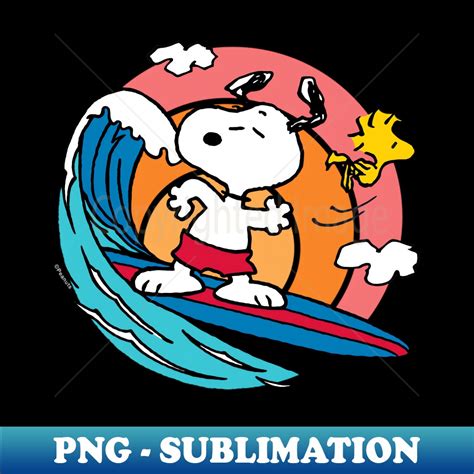 Peanuts Snoopy Woodstock Surf Inspire Uplift