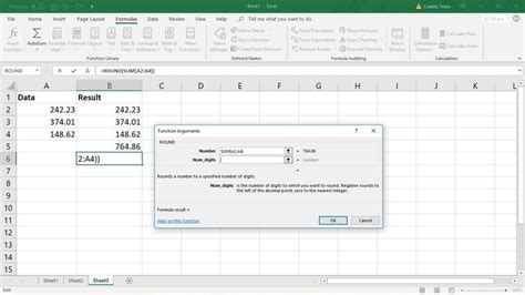 How To Combine The Round And Sum Functions In Excel