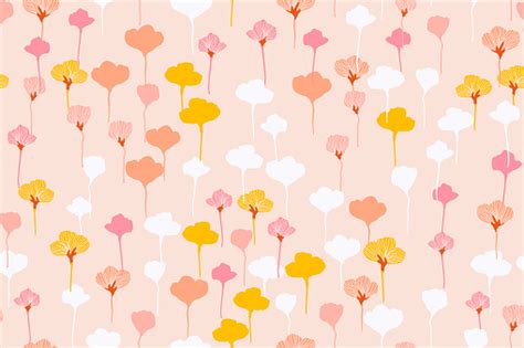 손으로 그린 꽃과 보편적 인 자유형 꽃 원활한 패턴을 그리기 배경 카드 배너 포스터 표지 초대장 직물 헤더 또는 브로셔용 그래픽 디자인 가리기에 대한 스톡 벡터 아트 및