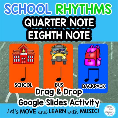 Rhythm Google Slides Drag Drop Activity Quarter And Eighth Notes