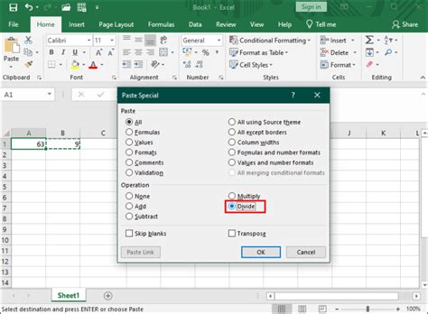 How To Divide In Excel