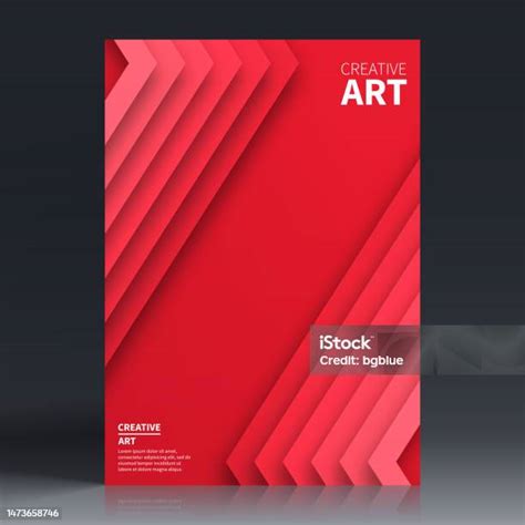 Tata Letak Templat Brosur Desain Sampul Merah Laporan Tahunan Bisnis