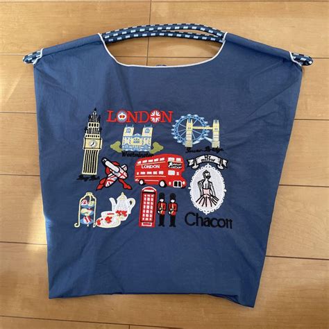 ボールアンドチェーン エコバッグ ブルー ロンドン London チャコット M メルカリ