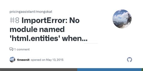 ImportError No Module Named Html Entities When Trying To Install