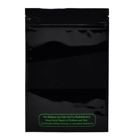 Medical Smell Proof Black Ziplock Mylar Bags Rolling Papers And Supplies
