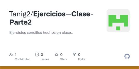 GitHub Tanig Ejercicios Clase Parte Ejercicios Sencillos Hechos En Clase