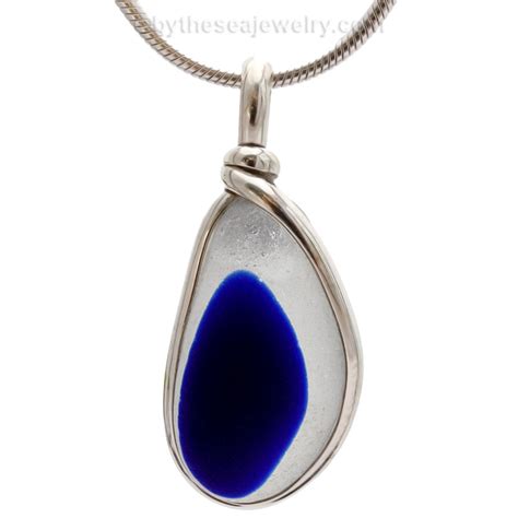 Cobalt Pool Flashed Cobalt Blue English Sea Glass Sterling Original