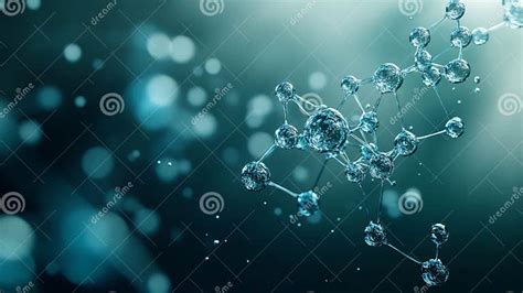 Molecular Structure Close Up With Blurred Background Stock Illustration