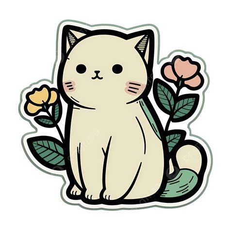 Gatinho De Adesivo De Gato Fofo De Desenho Animado Png Desenho Animado Adesivo De Gato Fofo