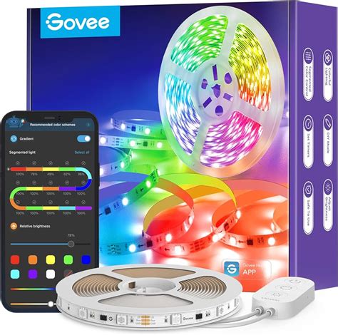 Govee RGBIC Wi Fi Bluetooth LED Strip Lights Govee