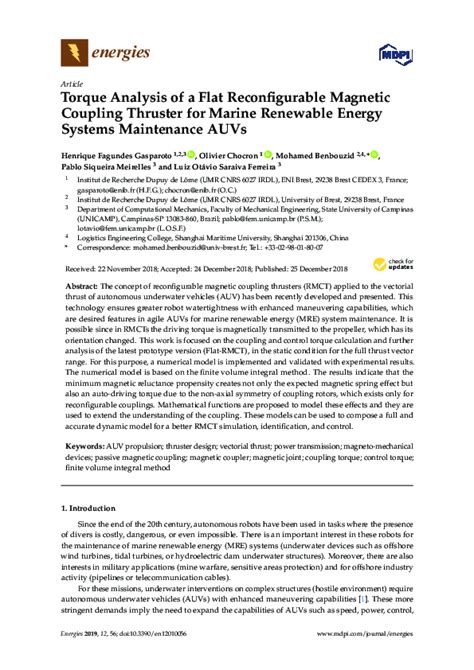 Pdf Torque Analysis Of A Flat Reconfigurable Magnetic Coupling