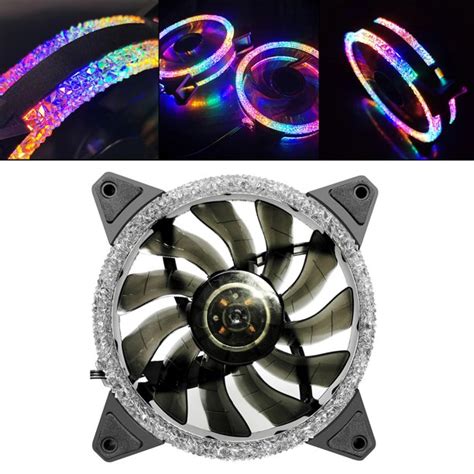 Caja De La Computadora Ventilador Rgb Led 120 Mm Disipador De Calor Del