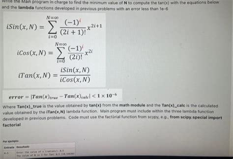Solved Write The Main Program In Charge To Find The Minimum