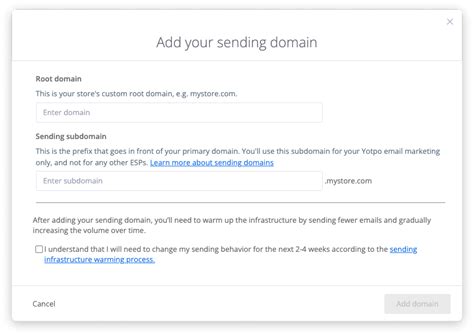 adding a sending domain