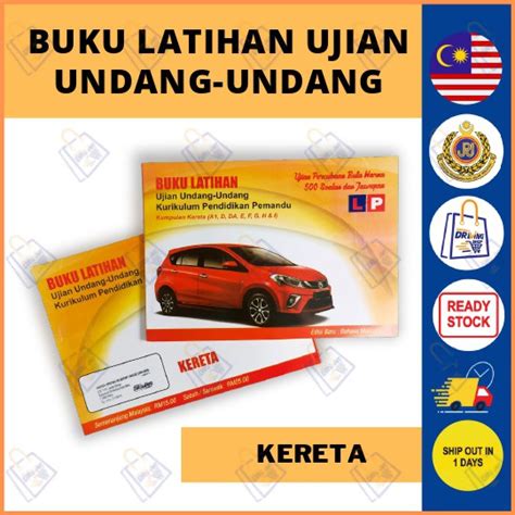 Car Exercise Book Computer Test Jpj Vehicle Kejara Color Blind Buku