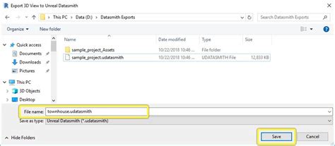 Exporting Datasmith Content From Revit Unreal Engine Documentation