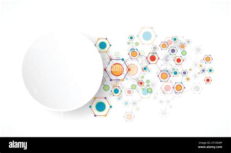 Network Hexagonal Color Technology Communication Background Stock