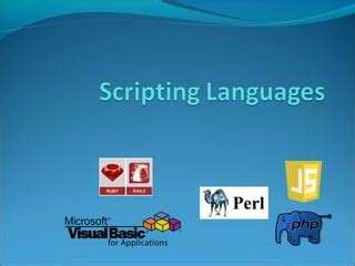Scripting Languages PPT Web Development Internet