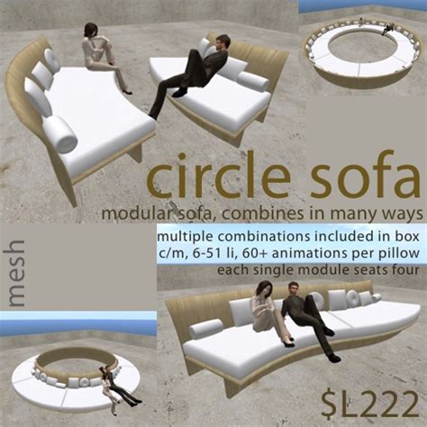 Second Life Marketplace Circle Sofa Light On Light