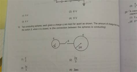 Two Conducting Spheres Each Given A Charge Q Are Kept Far Apart As Shown