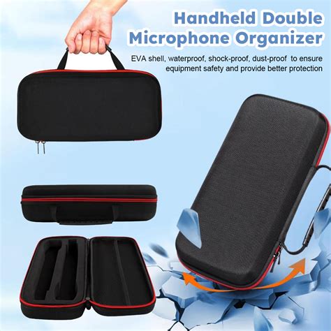 Generic Wireless Microphone Storage Case Shockproof Hard Eva Protect