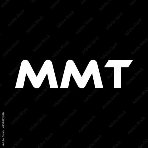 Mmt Letter Logo Design With Black Background In Illustrator Vector
