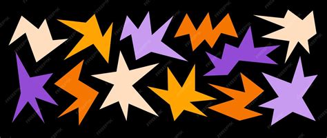 Premium Vector Sharp Asymmetric Shapes Set Abstract Geometric Edgy