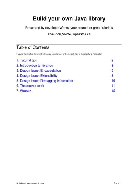Build Your Own Java Library Pdf