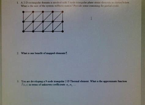 1 A 2 D Rectangular Domain Is Meshed With 3node