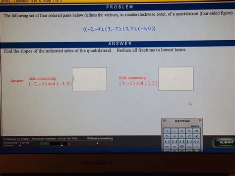 Solved The Following Set Of Four Ordered Pairs Below Defines Chegg