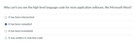 Solved Why Cant You See The High Level Language Code For
